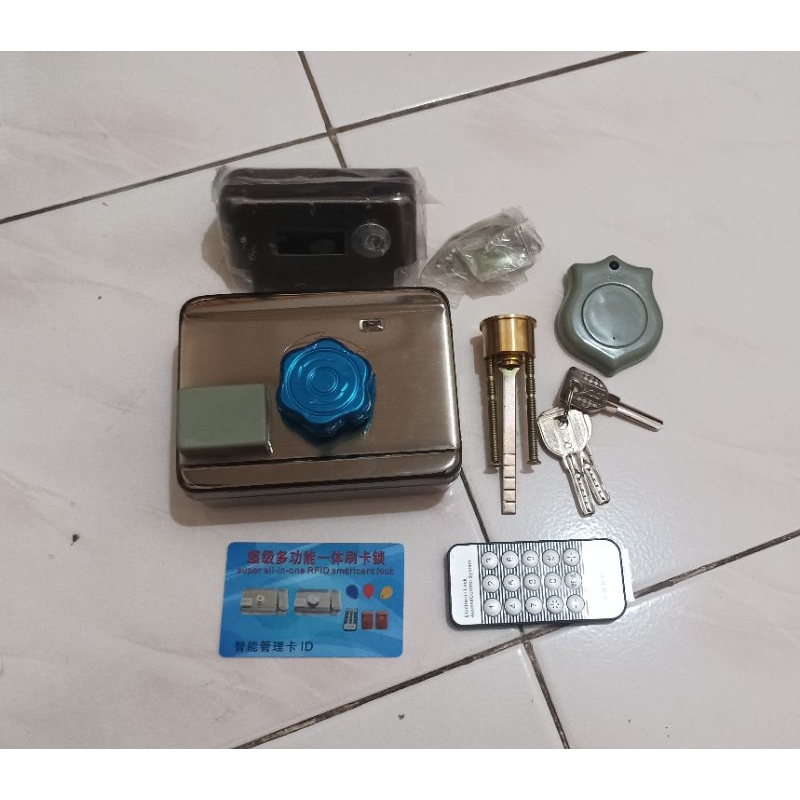 Jual AUTOMATIC LOCK RFID CARD 125KHZ KUNCI OTOMATIS PAGAR PINTU SUPER ...