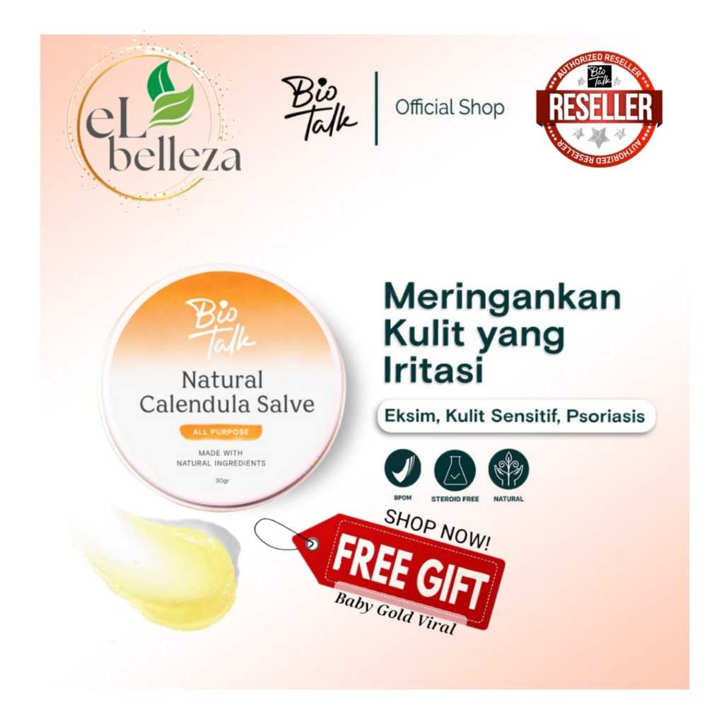 Jual FREE BABY GOLD VIRAL - Bio Talk Calendula Healing Salve eczema dry ...