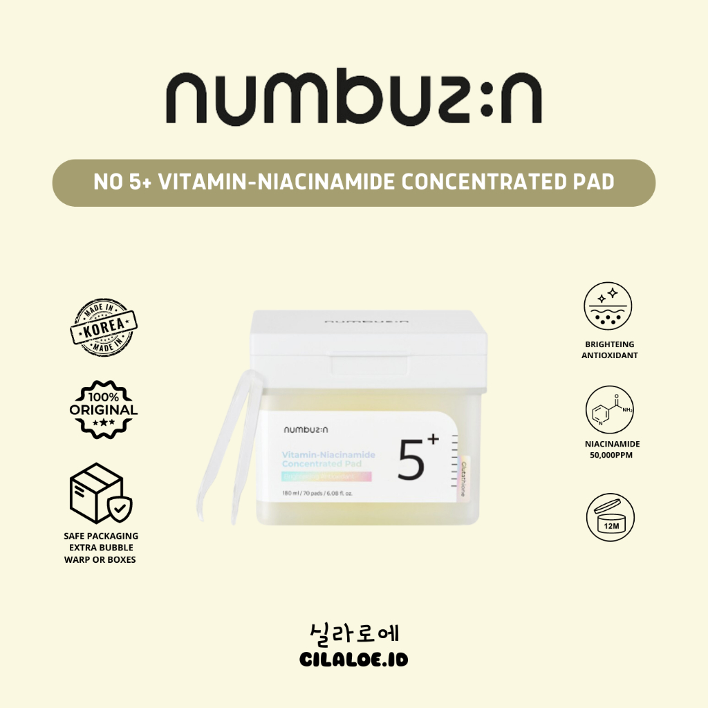Jual [READYSTOCK] NUMBUZIN No 5+ Vitamin Niacinamide Concentrated Pad | 70 Pads | CILALOE.ID 100 ...