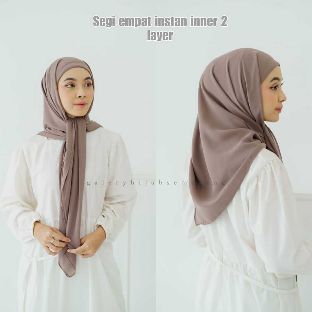 Jual Hijab Segi Empat Instan 2 Layer Plus Inner 2IN1 | Segitiga Instan Inner 2IN1 | Ceruty ...