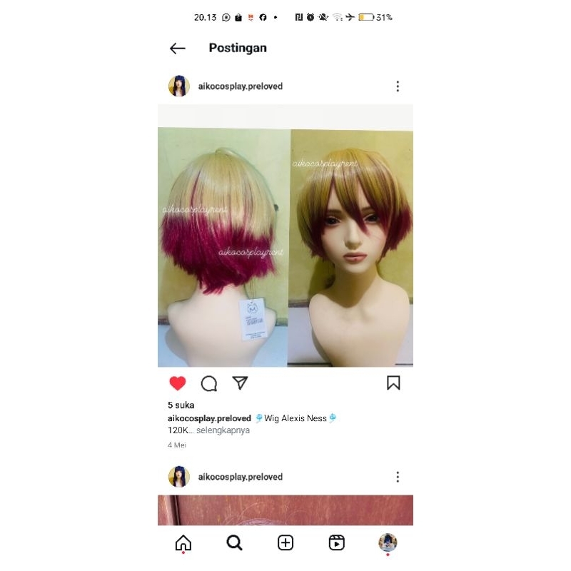 Jual wig alexis ness blue lock cosplay | Shopee Indonesia