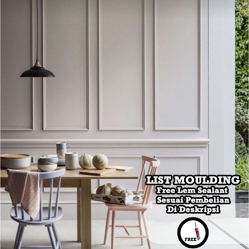 Jual WA Wall Moulding Ukuran 290cm List PVC Ukiran Dinding Hiasan ...