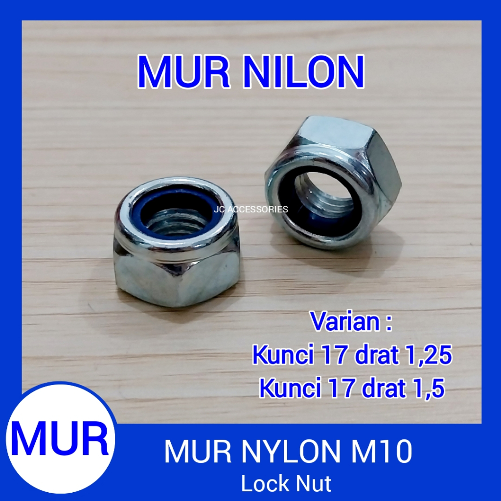 Jual MUR NYLON M10 DRAT 1,25 MUR NYLON M10 DRAT 1,5 KUNCI 17 LOCK NUT ... Jual MUR NYLON M10 DRAT 1,25 MUR NYLON M10 DRAT 1,5 KUNCI 17 LOCK NUT ...