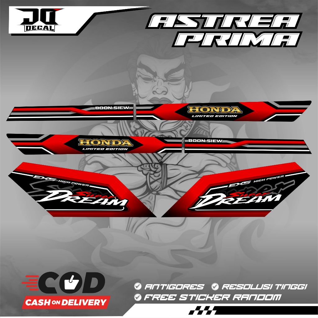 Jual STRIPING STIKER LIS VARIASI HONDA ASTREA PRIMA STAR SUPER DREAM ...
