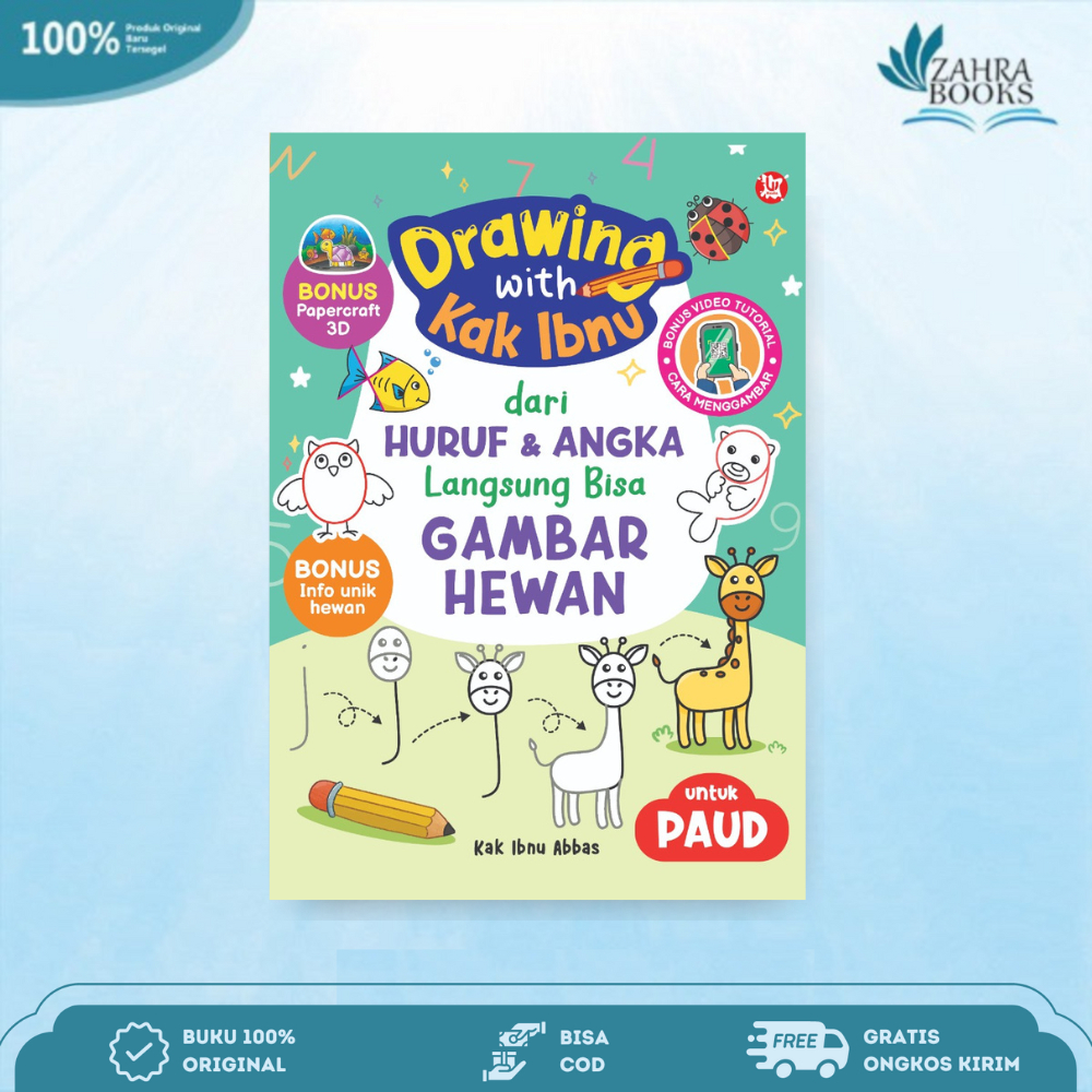 Jual Buku Drawing With Kak Ibnu : Dari Huruf & Angka Langsung Bisa ...