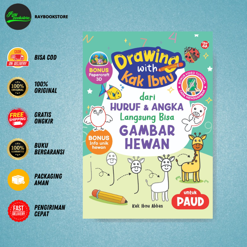 Jual Buku Drawing With Kak Ibnu : Dari Huruf & Angka Langsung Bisa ...