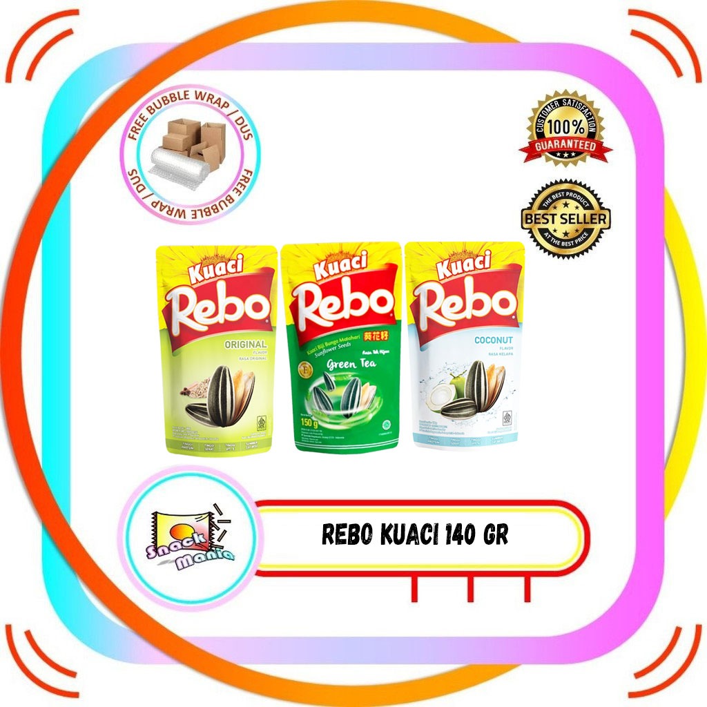 Jual Rebo Kuaci Original | Green Tea | Coconut 140 gr Sunflower Seeds ...