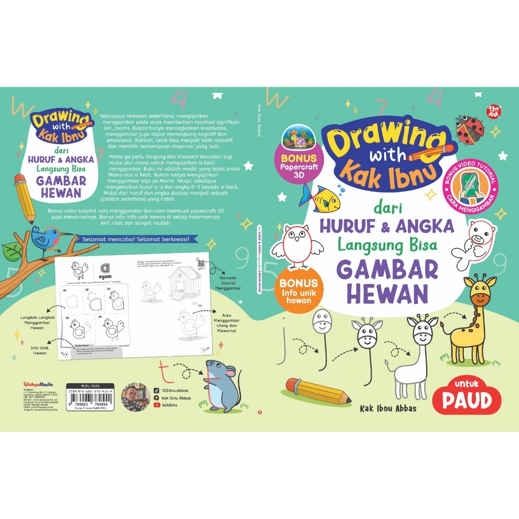 Jual Buku Anak - Drawing with Kak Ibnu dari Huruf & Angka Langsung Bisa ...