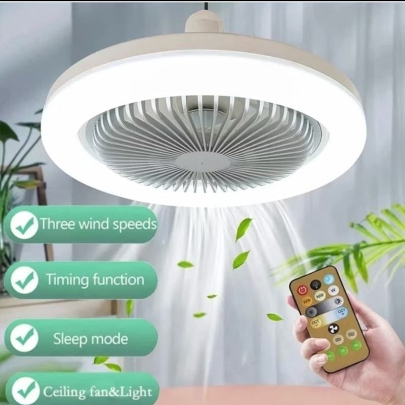 Jual Lampu Kipas Led 30W Ceiling Light Plafon / Lamp Fan With Remote ...
