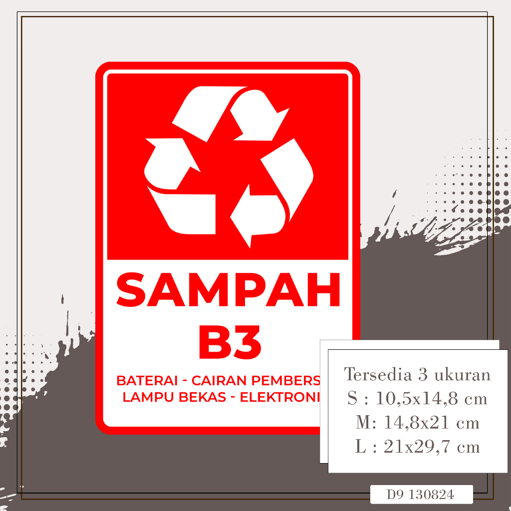 Jual Sticker Limbah B3 Sign Sticker Sampah B3 Sampah B3 Sampah Organik ...