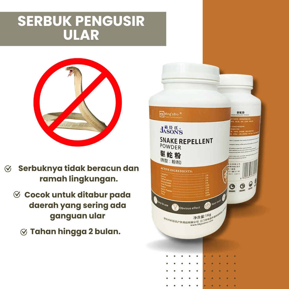 Jual Obat Pengusir Ular /Penolak Ular Snake Repellent 1.000 gram ...