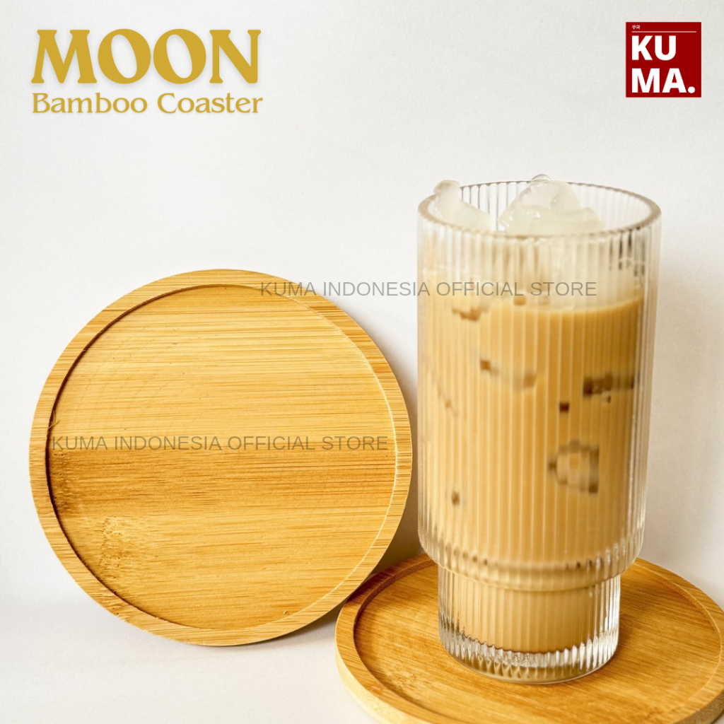 Jual KUMA Moon Bamboo Coaster Tatakan Gelas Bahan Bambu Tatakan Pot Serbaguna | Shopee Indonesia