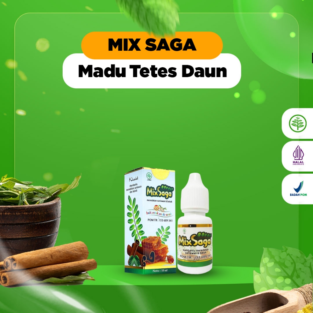 Jual Saga Green - Mix Saga Green Madu Tetes Daun Saga - 10ml | Shopee ...