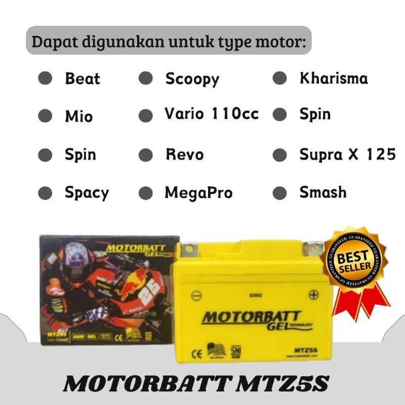 Jual MOTORBATT GEL | MOTORBATT MTZ5S | MOTORBATTMTZ6S | AKI SEPEDA ...