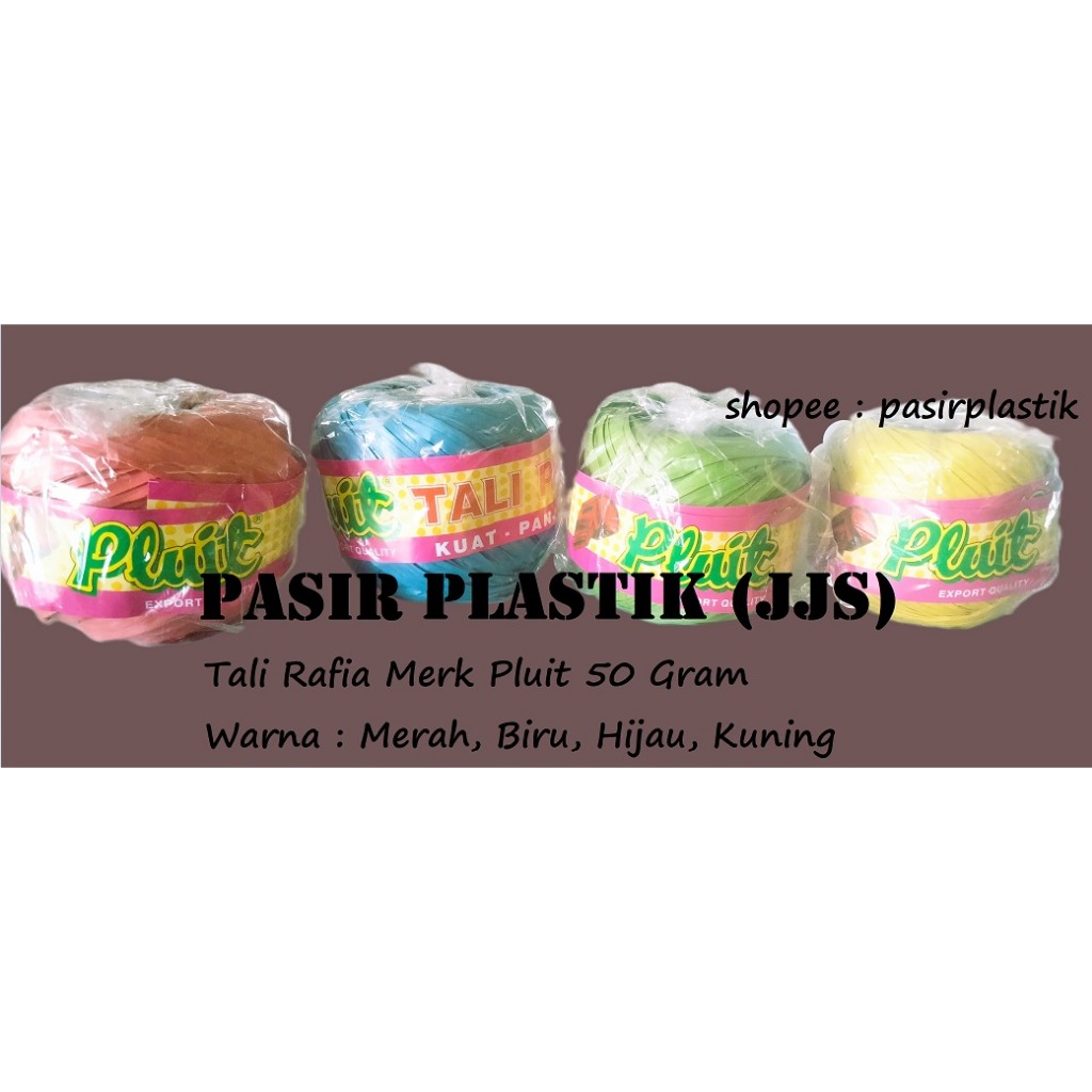 Jual Tali Rafia Pluit Warna 50 Gram Ikat Rumput Jepang Hijau Kuning ...