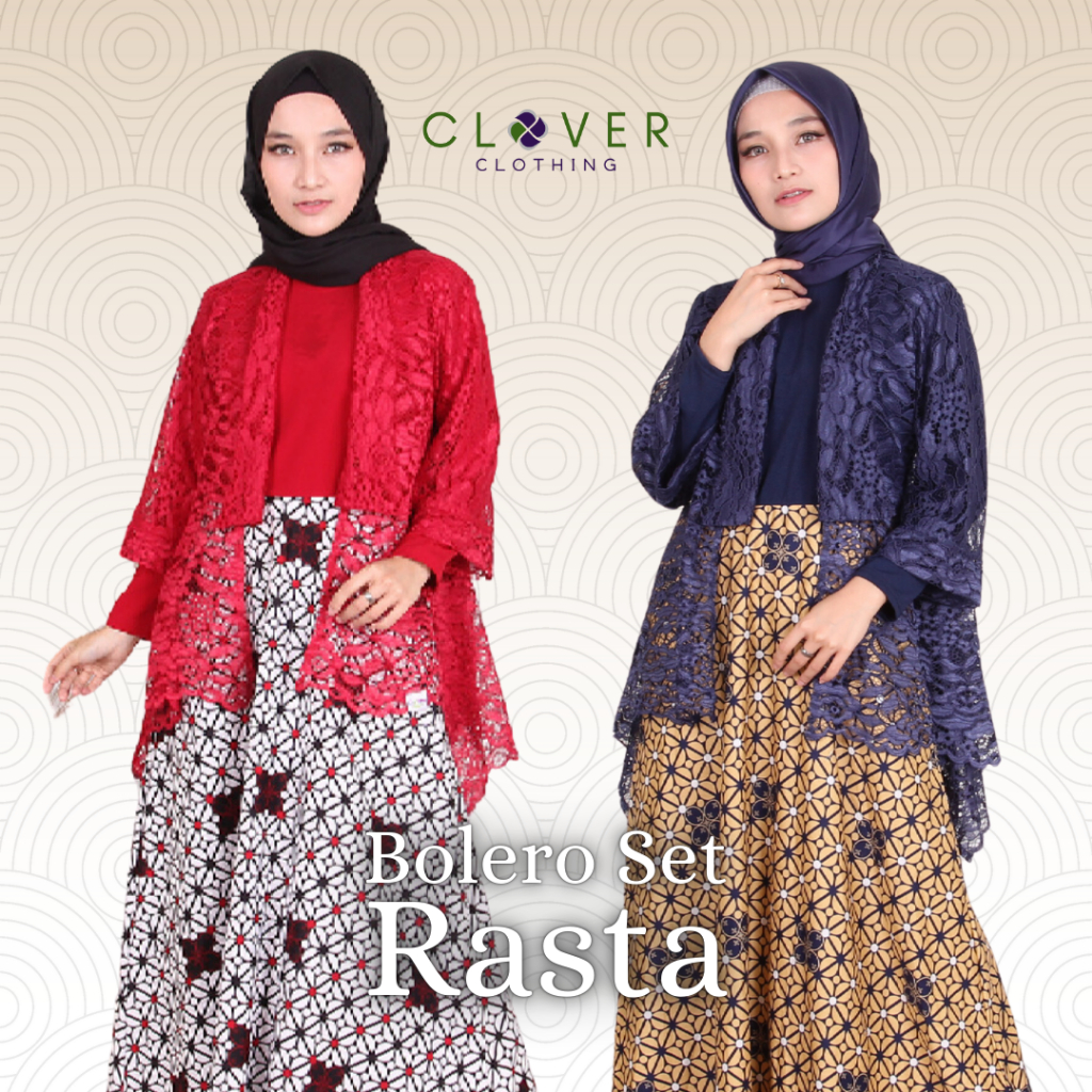 Jual Clover Clothing Bolero Set Rasta | Gamis Pesta Mewah Elegan Baju ...