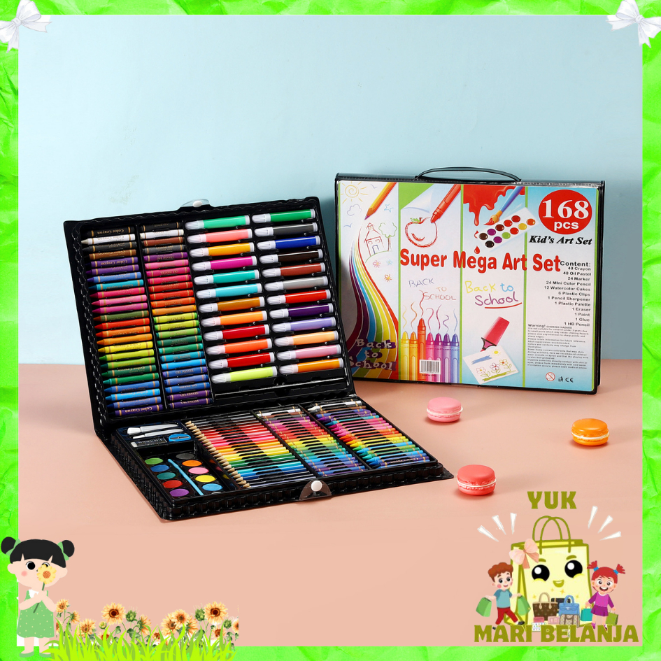 Jual YMB - Drawing Set 168Pcs Oil Pastel Crayon 168 IN 1 Set Krayon ...