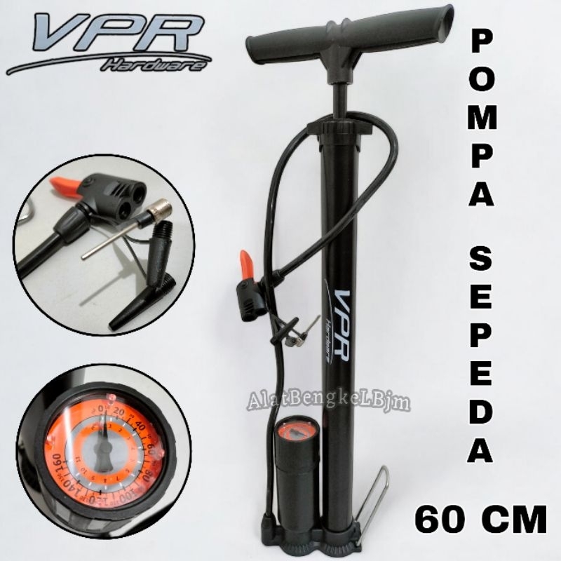 Jual POMPA SEPEDA "VIPER" W/TABUNG+AMPER HITAM ||POMPA SEPEDA "VPR ...