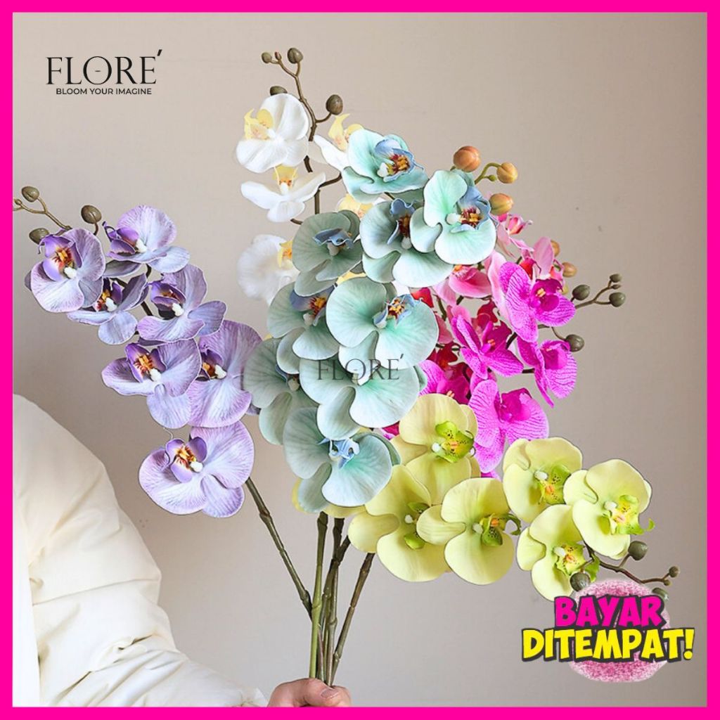 Jual Artificial Bunga Anggrek Kain/Bunga Anggrek Artificial Bunga Hias ...