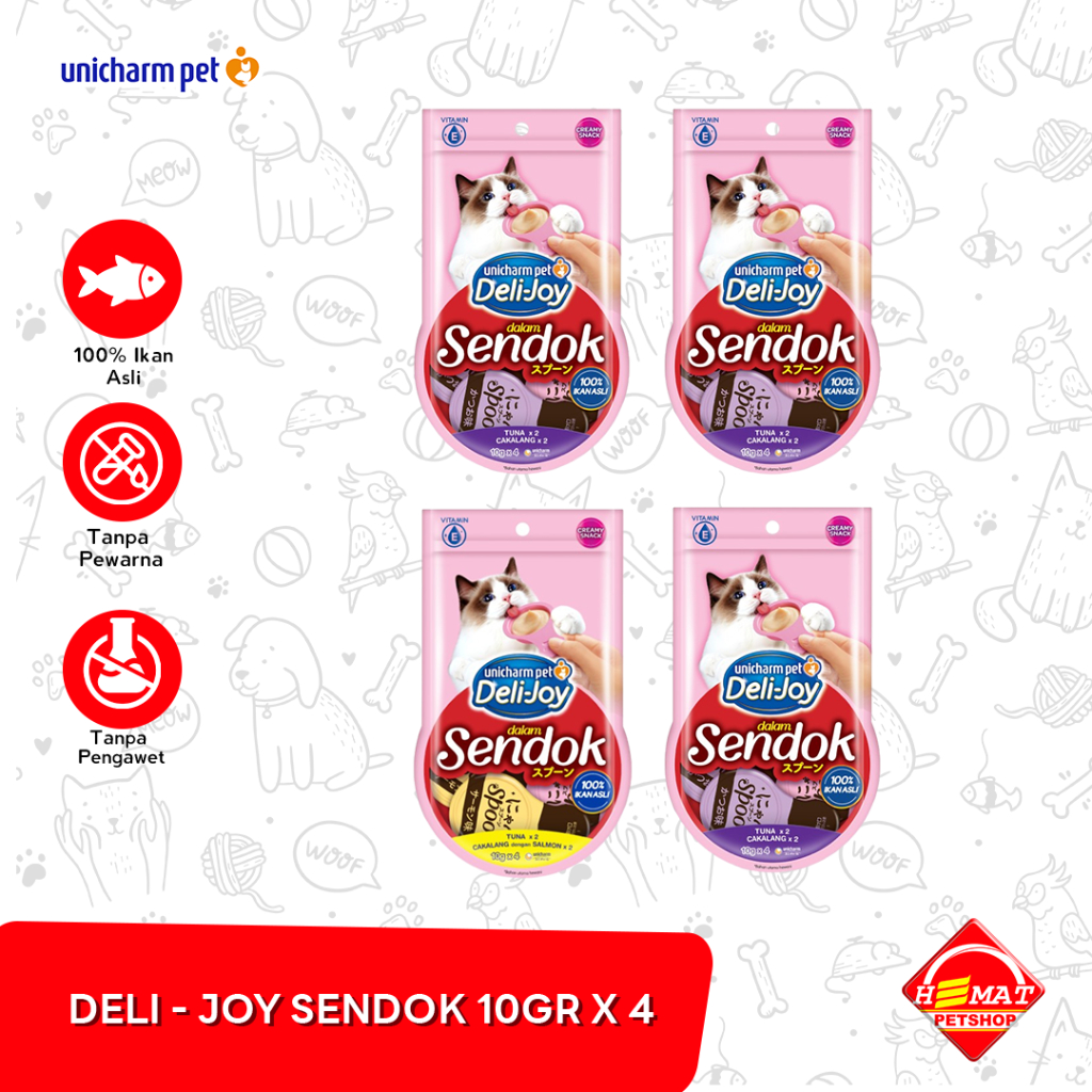 Jual Snack Kucing Deli Joy Sendok Cat Treat Cemilan 10 Gram x 4 ...