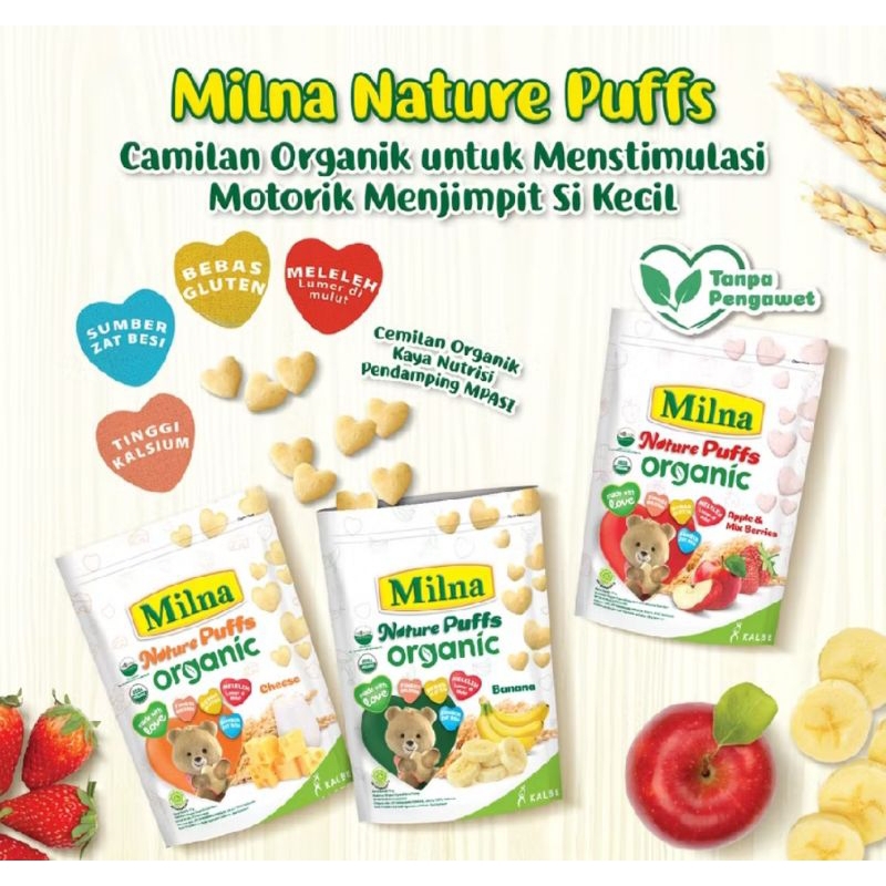 Jual milna - nature puffs 15g / cemilan bayi | Shopee Indonesia