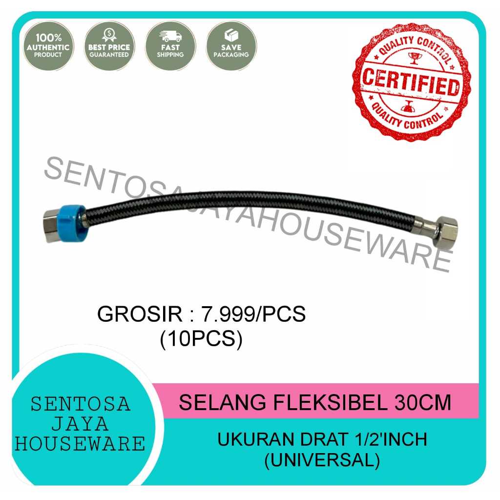 Jual SELANG FLEKSIBEL 30CM / SELANG FLEXIBLE WASTAFEL JET CLOSET 30CM ...