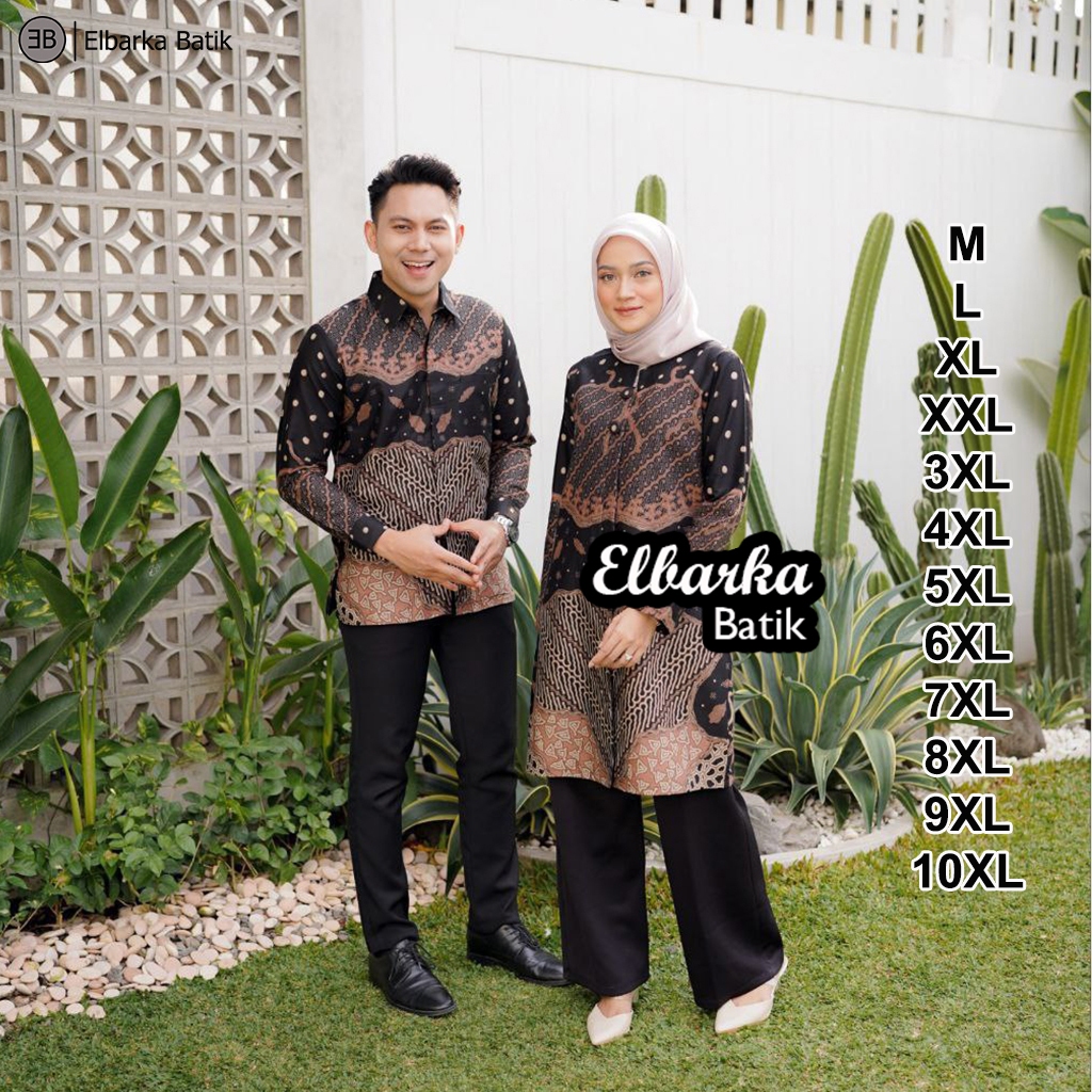 Jual Batik Couple Kekinian Jumbo - Kemeja Batik Lengan Panjang & Tunik Kancing Busui Bigsize ...