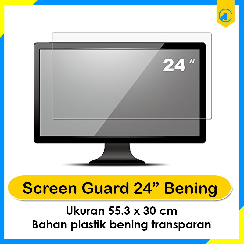 Jual Screen Guard 24 Inch Layar Monitor TV LED LCD Bening Transparan ...