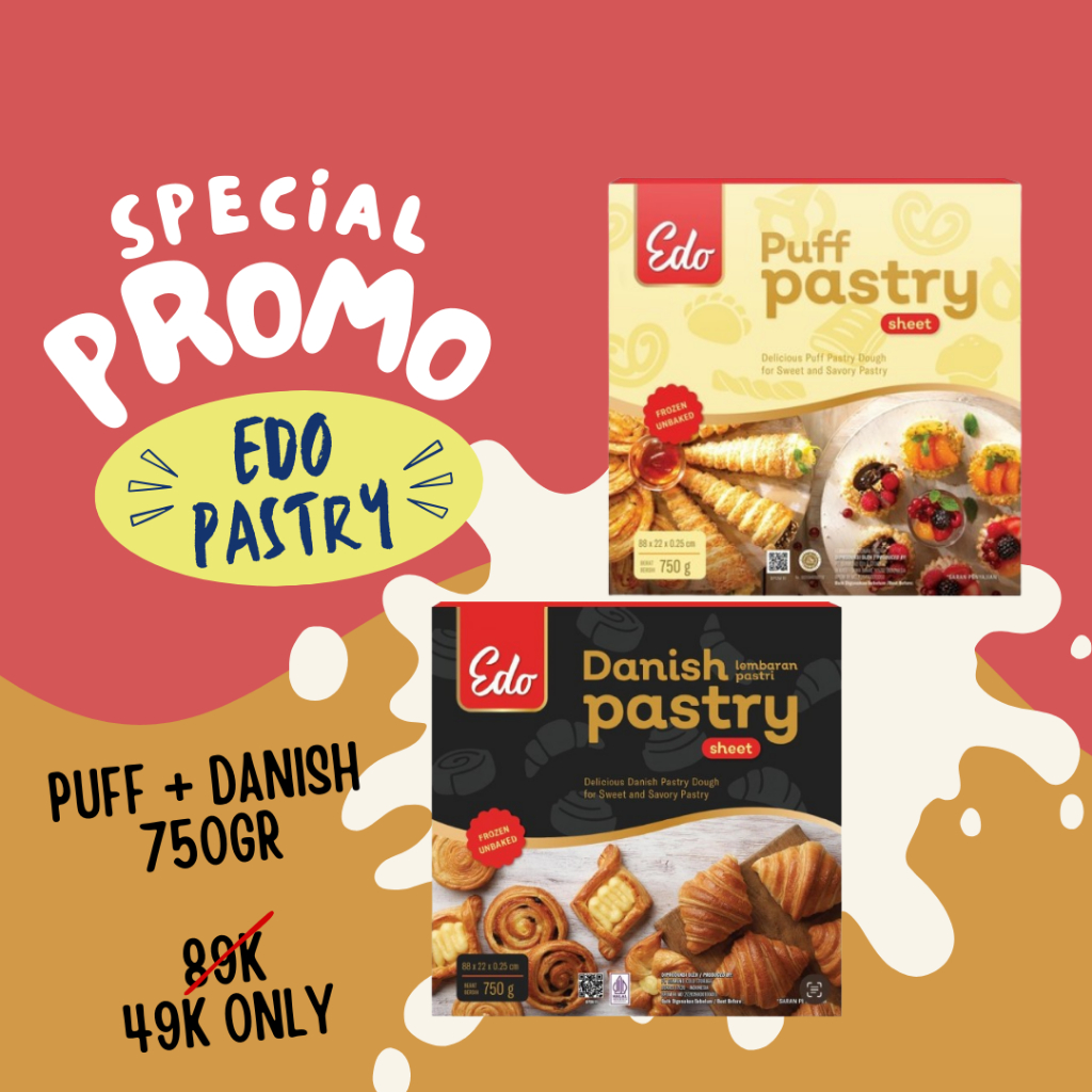 Jual Special Promo Bundling Edo Danish + Edo Puff Pastry Sheet 750gr ...