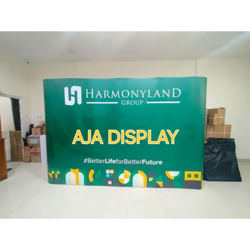 Jual BACKWALL PORTABLE / BACKDROP PORTABLE DISPLAY 3X4 TERMASUK STIKER ...