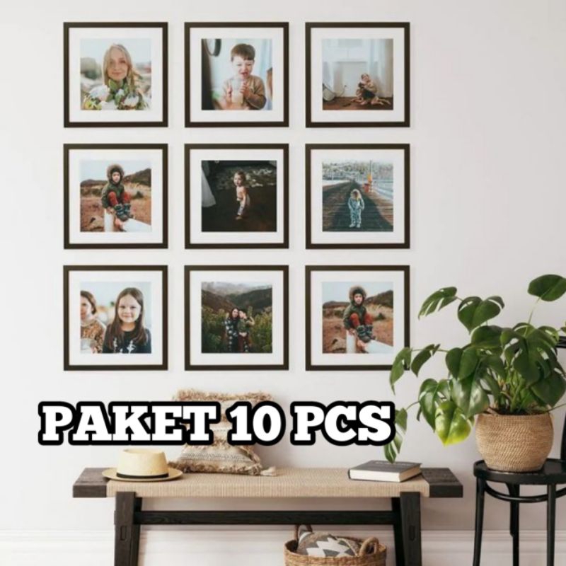 Jual CETAK POTO BINGKAI KAYU MDF PAKET 10 PCS 20X20CM | Shopee Indonesia