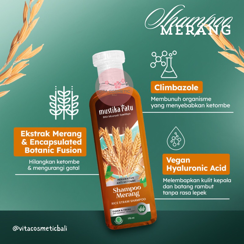 Jual Mustika Ratu Shampoo Merang - 175 ml dandruff sampo anti ketombe ...
