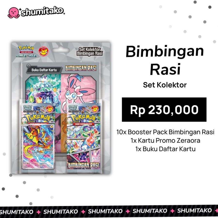 Jual Pokemon TCG Indonesia SV7s Bimbingan Rasi Booster Pack Set Kolektor Zeraora AR Promo ...