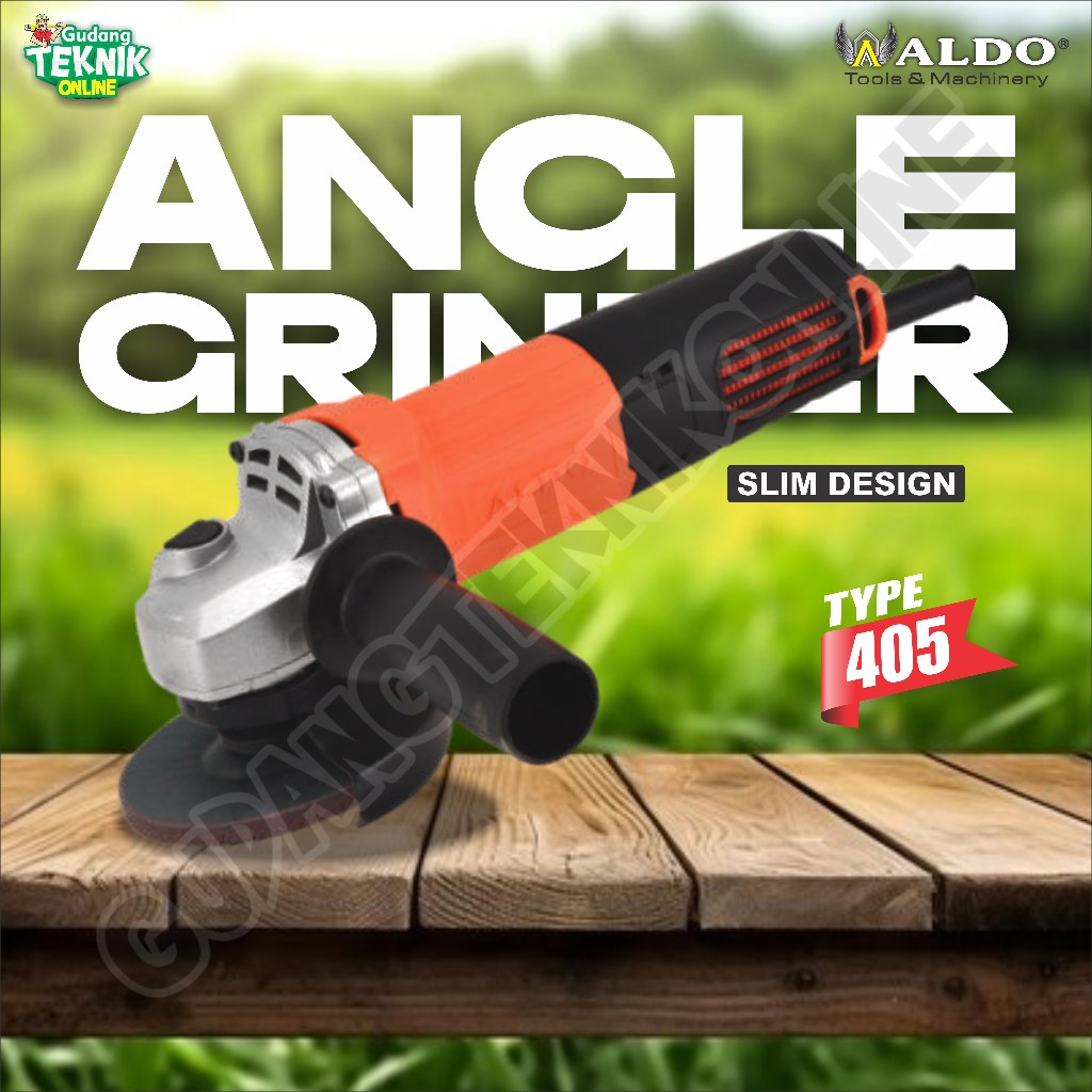 Jual Mesin Gerinda Tangan ALDO 405 / Gerinda Listrik 4" ALDO 405 Angle Grinder Disc Slim Design ...