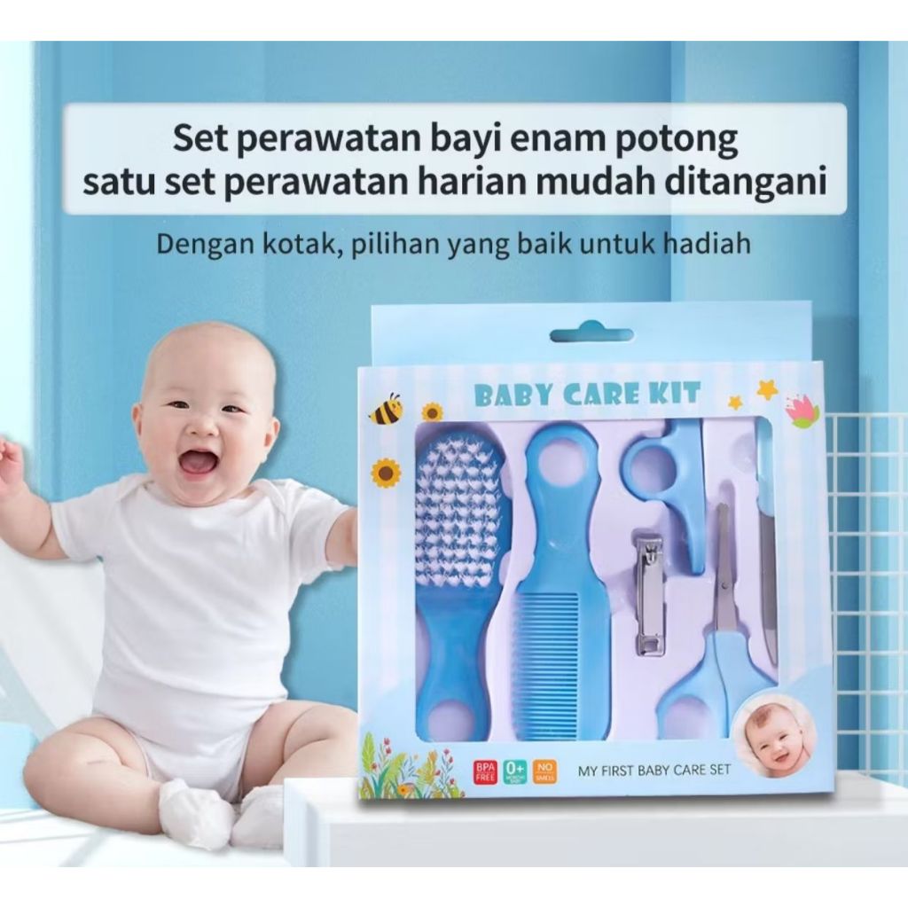 Jual Alat Perawatan Bayi 6in1 / Baby Care Nail Kit Set Sisir Gunting ...
