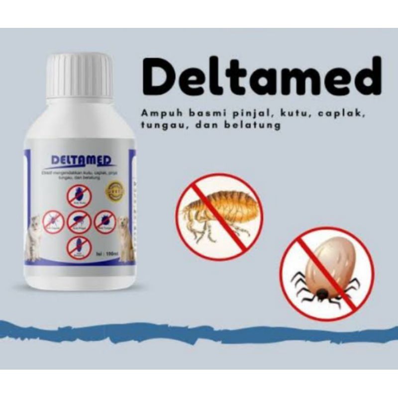 Jual Deltamed Obat Kutu Mandi / Semprot Lantai Kandang Anjing Kucing Serangga 100ml | Shopee ...