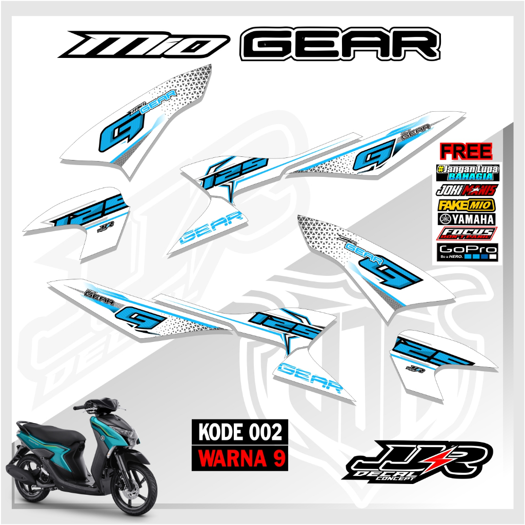 Jual STRIPING YAMAHA MIO GEAR 125 TERBARU KODE 002 MOTIF SIMPLE KEREN ...