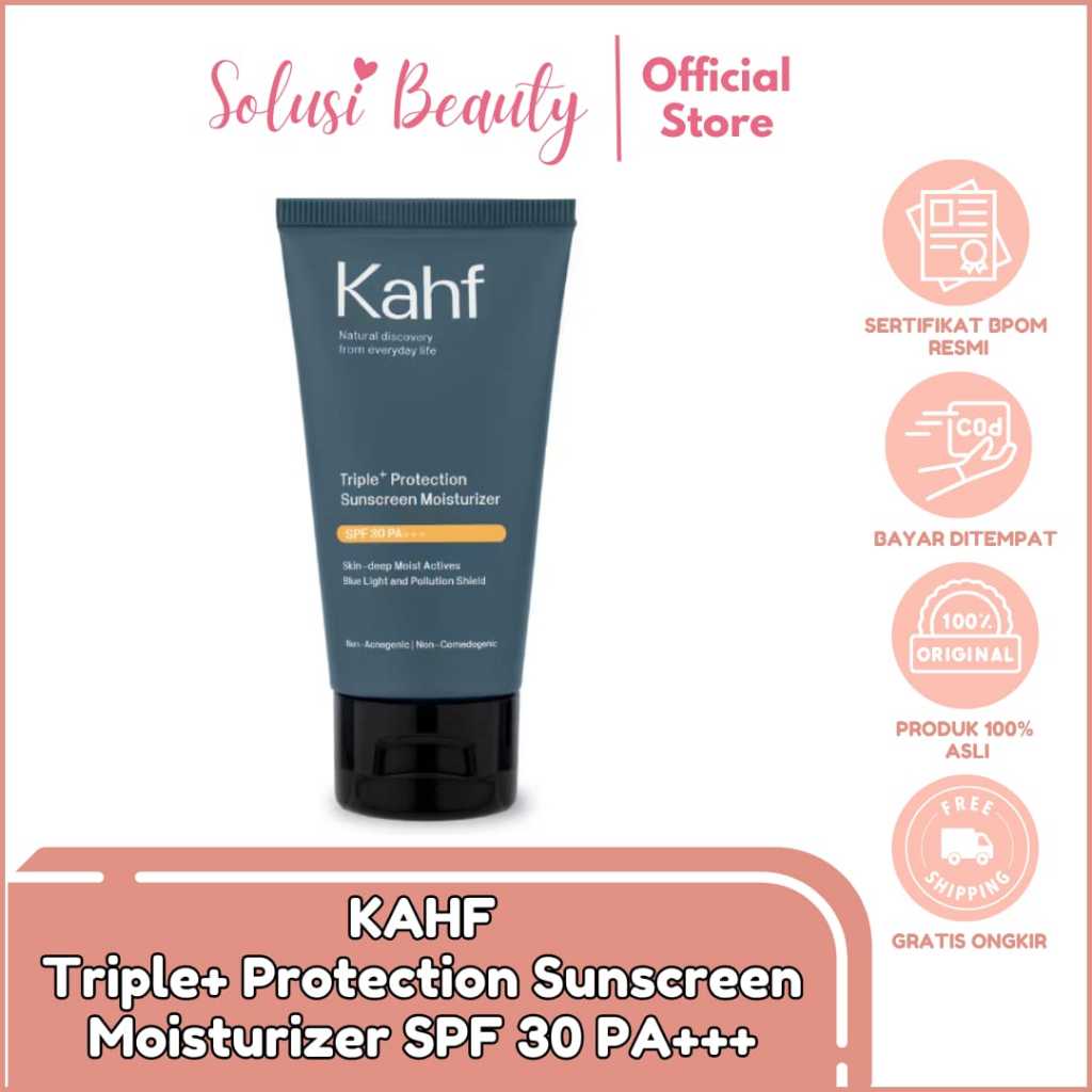 Jual KAHF TRIPLE PROTECTION SUNSCREEN MOISTURIZER SPF 30 PA+++ 30 ml ...