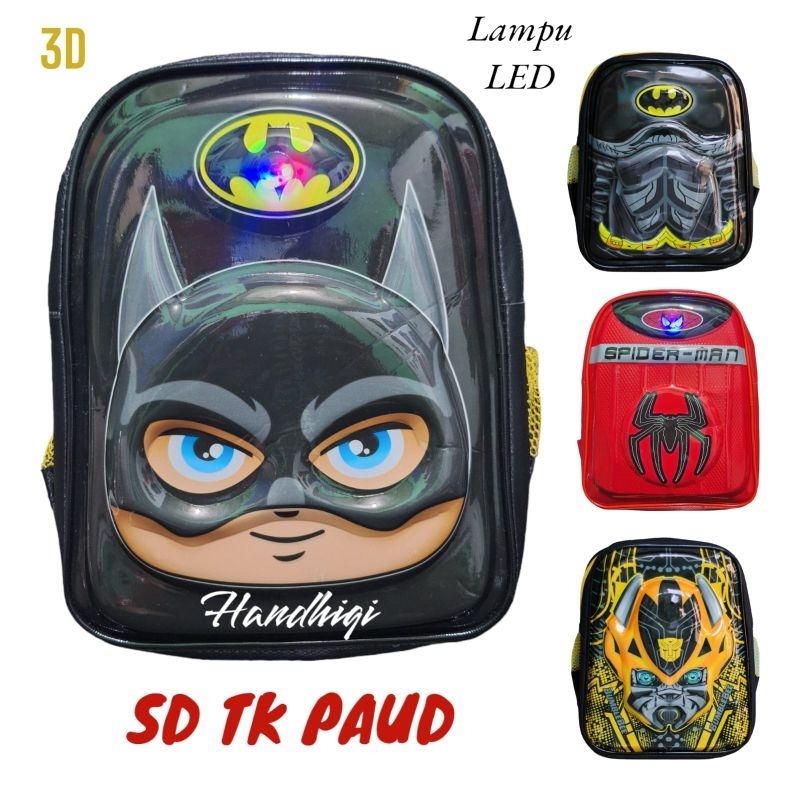 Jual HanDhiQi / TAS ANAK SEKOLAH BUMBLEBEE TIMBUL 3D LED RANSEL ANAK SEKOLAH LAKI LAKI SD TK DAN ...