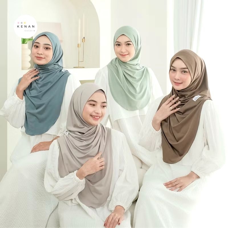 Jual Hijab original 100% by kenan JISOO Instan hijab non pet syar'i Jersey | Shopee Indonesia