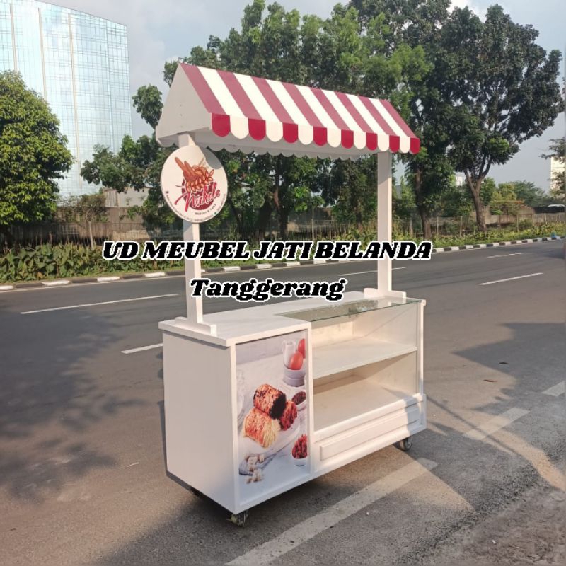Jual gerobak roti gerobak cake gerobak kue gerobak donat | Shopee Indonesia