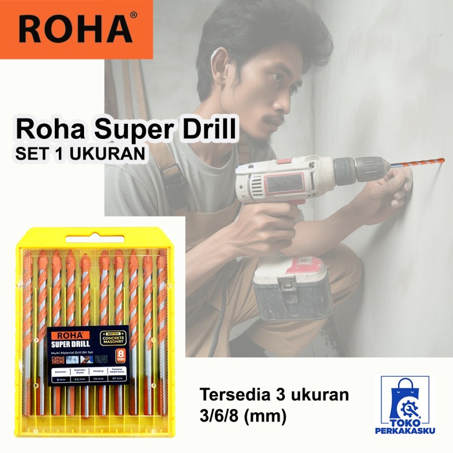 Jual Roha Super Drill / Mata Bor Beton/Tembok/Multifungsi | Shopee Indonesia