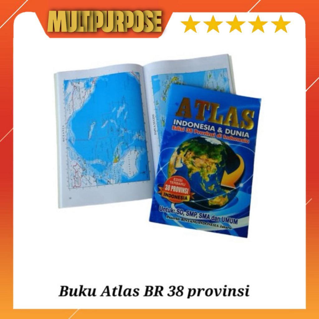 Jual BUKU ATLAS INDONESIA / DUNIA EDISI LENGKAP 38 PROVINSI FULL COLOR ...