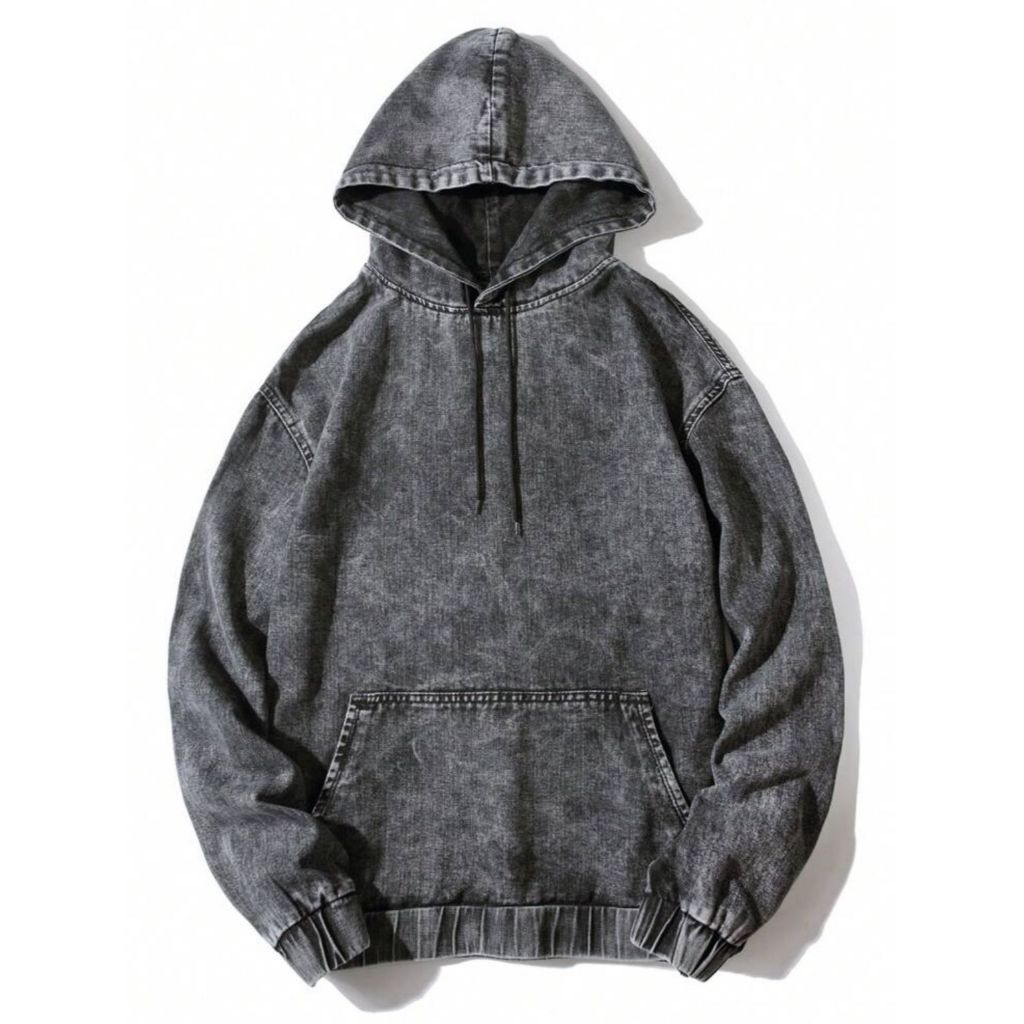 Jual Eighteen Jaket jeans hodie kupluk topi pinggang karet polosan ...