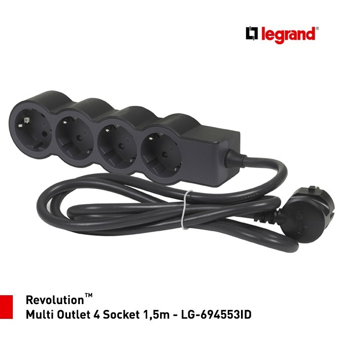 Jual Legrand Revolution Multi Outlet 4 Socket 1,5m - LG-694553ID ...