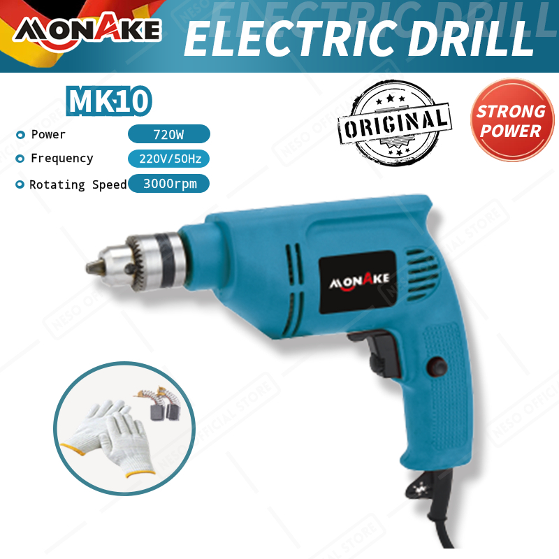 Jual Mesin Bor Tangan Listrik 10mm Bolak Balik-Bor Tangan 10mm 350 watt ...