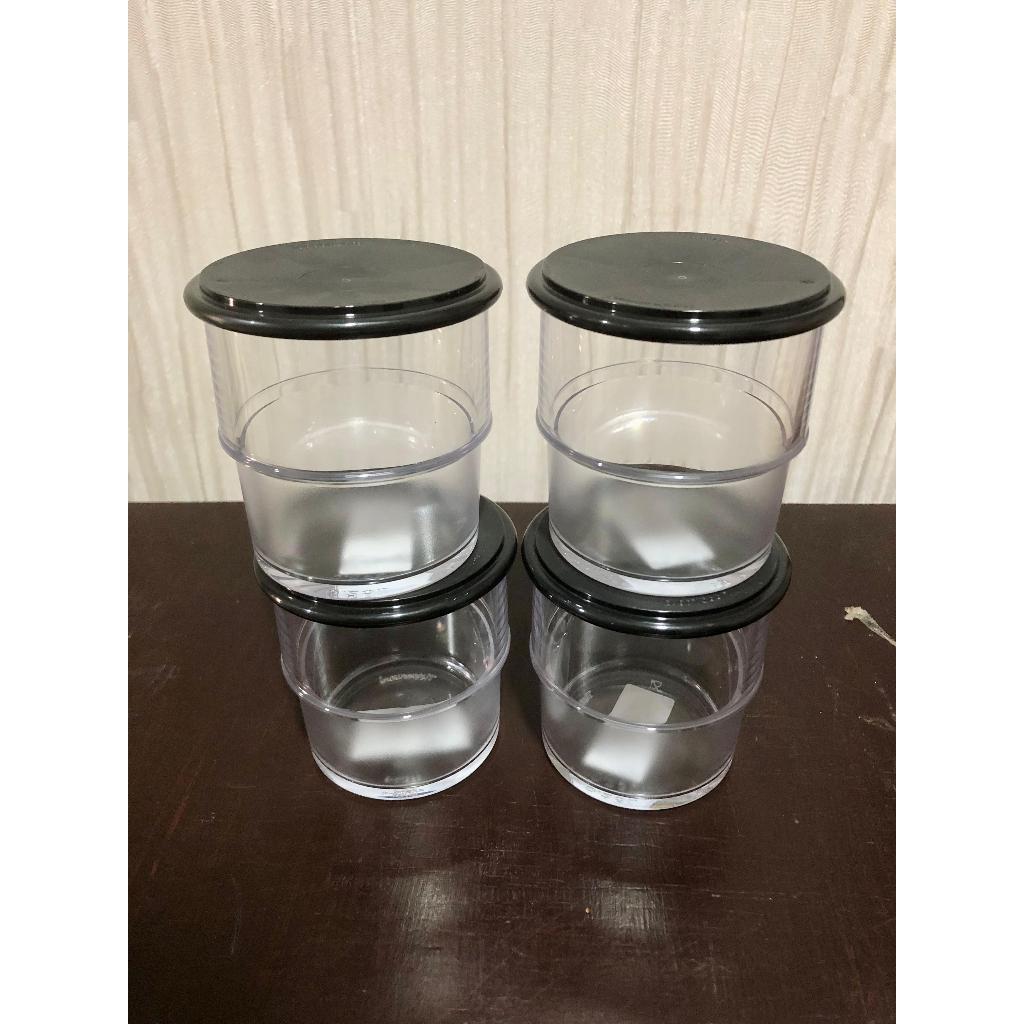 Jual Gelas Tupperware Set + Tutup / Mug Cangkir Crystal CLEAR LOW Glass ...