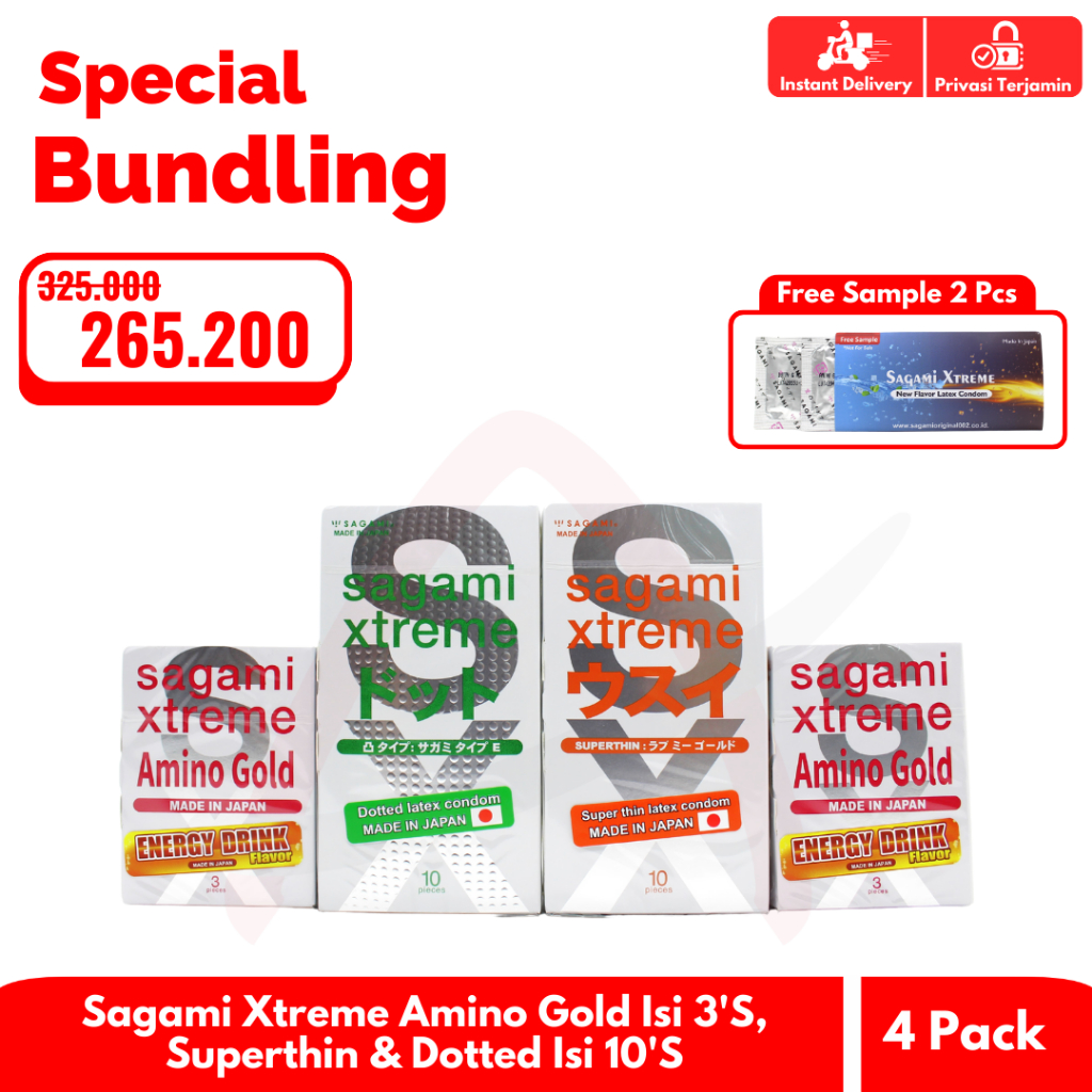 Jual Special Bundling 6 Kondom Sagami Xtreme - Superthin isi 10 (1 pack) + Dotted isi 10 (1 pack ...
