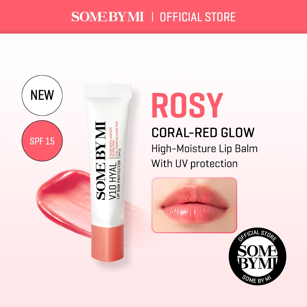 Jual SOME BY MI V10 HYAL LIP SUN PROTECTOR ROSY 7ML | Shopee Indonesia
