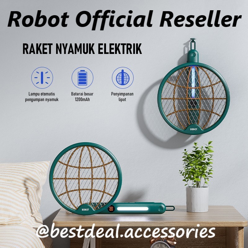 Jual Robot RT-MS01 Raket Nyamuk Elektrik Folding Electric Mosquito UV ...